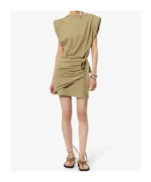 Isabel Marant Étoile Marielle Draped Mini Dress - Light Bronze