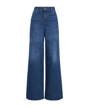 Chloé High Waist Flared Denim Jeans - Blue
