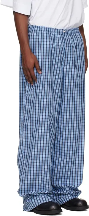 Vetements Plaid Trousers - Blue