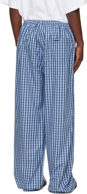 Vetements Plaid Trousers - Blue