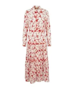 Ermanno Scervino Printed Long-sleeved Shirt Dress