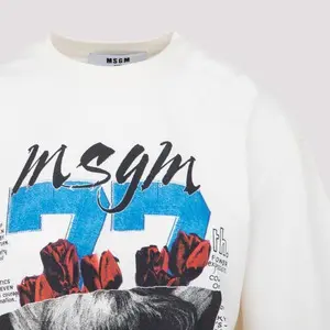 MSGM Graphic Print Cotton T-shirt