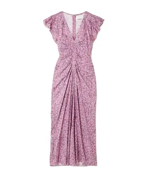 Isabel Marant Étoile Gathered Printed Midi Dress