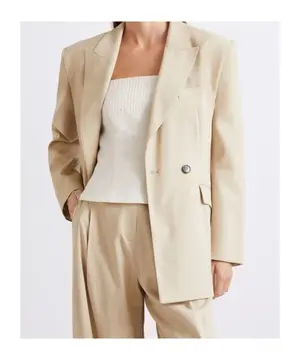 Marella Stretch Viscose-blend Twill Blazer