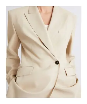 Marella Stretch Viscose-blend Twill Blazer