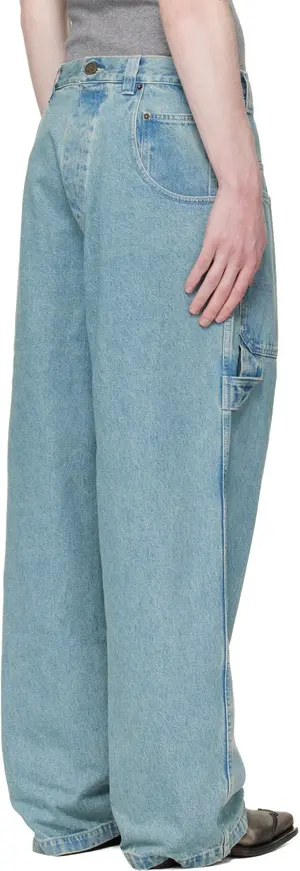 Vetements Wide-leg Utility Jeans - Light Blue