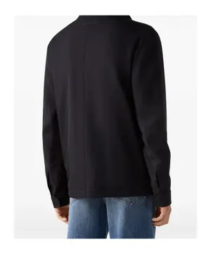 Zegna High-neck Chest Pocket Jacket - Black
