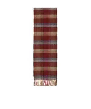 FERRAGAMO Plaid Detail Scarf - Black