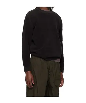 C.P. COMPANY Garment Dyed Lens Crew Neck Sweater