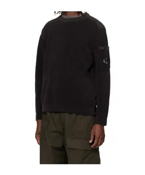 C.P. COMPANY Garment Dyed Lens Crew Neck Sweater