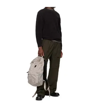 C.P. COMPANY Garment Dyed Lens Crew Neck Sweater