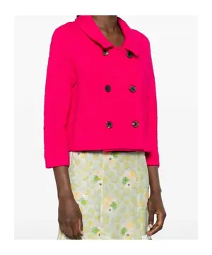 Dries Van Noten Huvia Double-breasted Jacket - Fuchsia