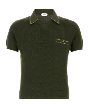 Versace Short-sleeved Knitted Polo Shirt