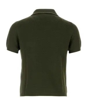 Versace Short-sleeved Knitted Polo Shirt