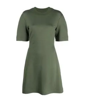 Alexander McQueen Logo Print Mini Dress - Green