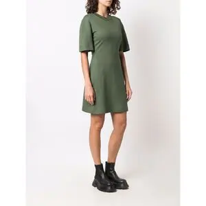 Alexander McQueen Logo Print Mini Dress - Green