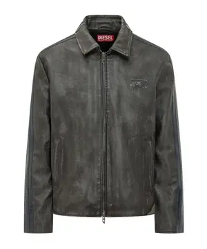 DIESEL® Zipped Jacket With Stripe Appliqués