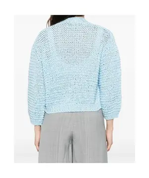 FORTE_FORTE Suede Cardigan - Blue