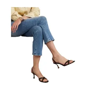 JIMMY CHOO Alligator Embossed Slingback Sandals