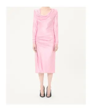 Valentino Garavani Draped Crepe Satin Midi Dress