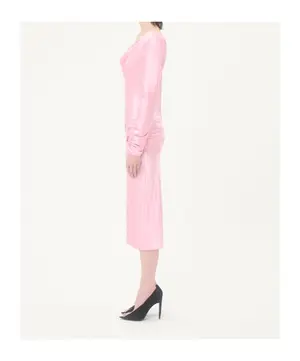 Valentino Garavani Draped Crepe Satin Midi Dress