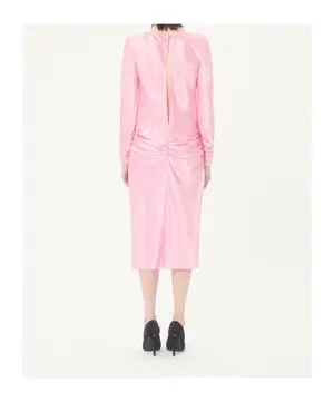 Valentino Garavani Draped Crepe Satin Midi Dress