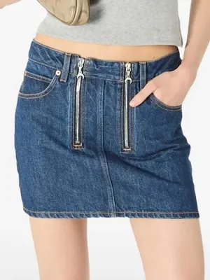 MARINE SERRE Zipped Mini Skirt