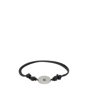 VIVIENNE WESTWOOD Logo Crystal Pendant Bracelet - Black