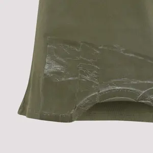 MAISON MARGIELA Ribbed Tank Top With Asymmetrical Hem - Olive