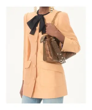Valentino Garavani Longline Blazer With Bow Detail