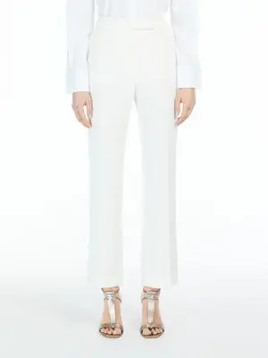 Max Mara Pleated Tailored Trousers - White