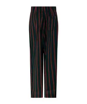 Dries Van Noten Striped Casual Pants - Black
