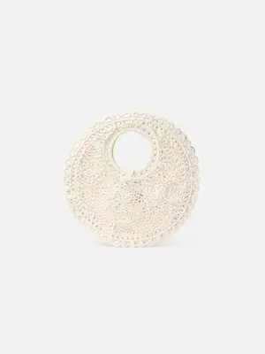 Jacquemus Spiaggia Small Round Bag - White