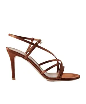 GIANVITO ROSSI Strappy Satin High Heel Sandals