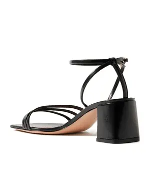 GIANVITO ROSSI Leather Square-toe Sandals - Black