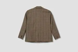 Auralee Plaid Long Sleeve Jacket