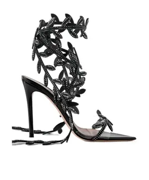 GIANVITO ROSSI Laser-cut Crystal Embellished Vine Sandals