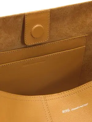 AMI Paris Large Etienne Leather Shoulder Bag - Brown