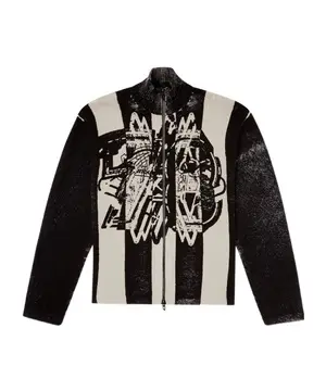 DIESEL® Striped Zip-up Bomber Jacket