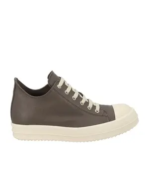 Rick Owens Round Toe Lace-up Sneakers - Grey