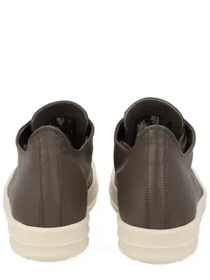 Rick Owens Round Toe Lace-up Sneakers - Grey