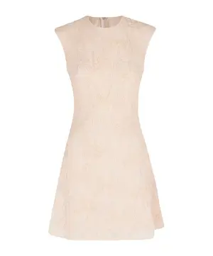 ROTATE BY BIRGER CHRISTENSEN Sleeveless Floral Embroidered Mini Dress - Vanilla-colored
