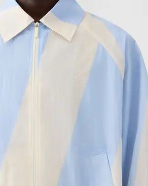 Jacquemus Le Coupe Vent Zip Jacket Diagonal Stripes - Blue