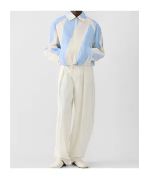 Jacquemus Le Coupe Vent Zip Jacket Diagonal Stripes - Blue