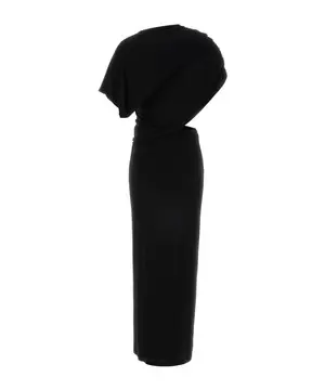 Alberta Ferretti Draped One-shoulder Maxi Skirt Set