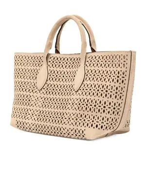 GIANNI CHIARINI Firenze Mashup Perforated Suede Tote Bag