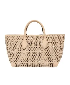 GIANNI CHIARINI Firenze Mashup Perforated Suede Tote Bag