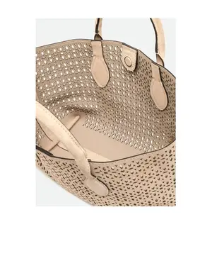 GIANNI CHIARINI Firenze Mashup Perforated Suede Tote Bag