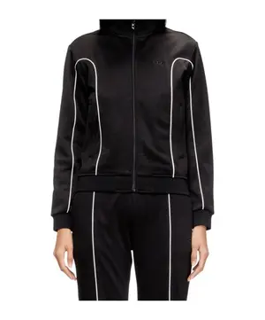 DIESEL® F-locking-od Full-zip Sweatshirt With Contrast Piping And Oval D Embroidery