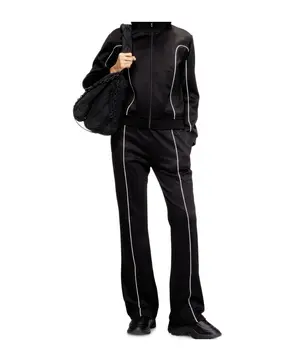DIESEL® F-locking-od Full-zip Sweatshirt With Contrast Piping And Oval D Embroidery